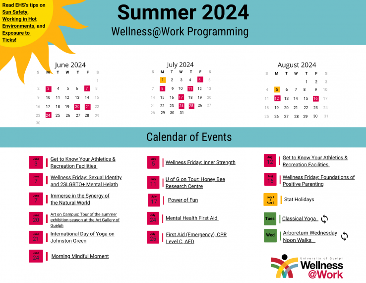 The Summer 2024 Wellness Calendar is now published! | Wellness@Work